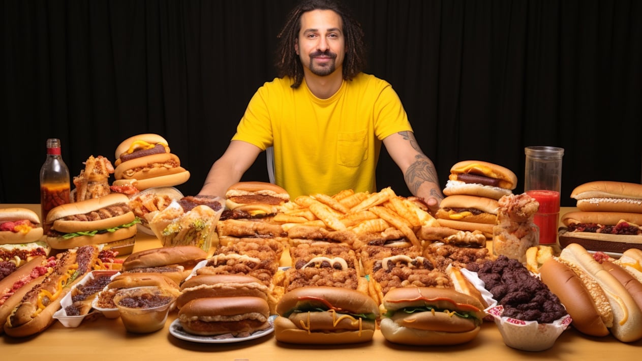 TESTS: Zini vai mini. Ēšanas olimpieši. Cik viņi spēj apēst? — Santa